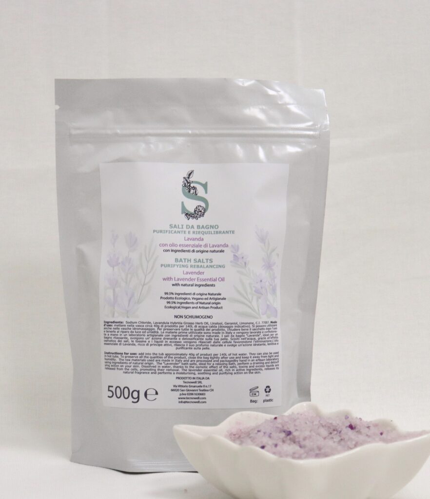 LAVENDER BATH SALTS 500 grams - Tecnowell